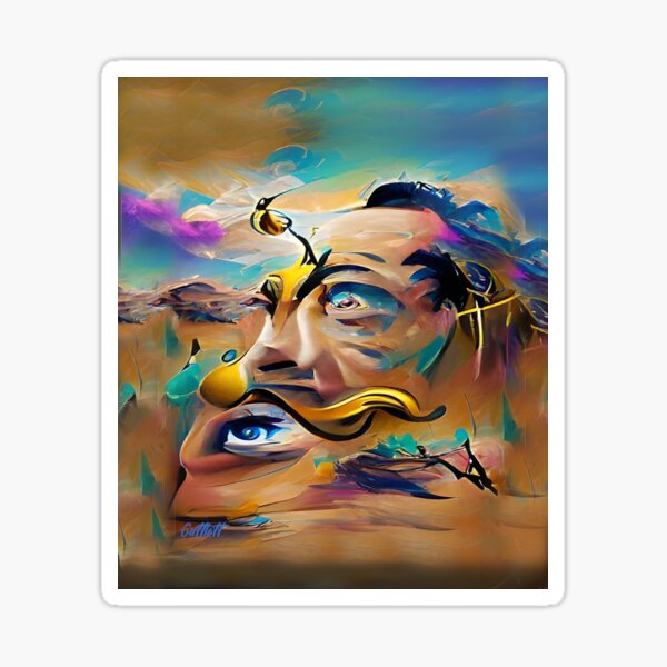 "Salvador Dali Tribute - Surreal - Surrealist - Dali" Sticker by ...