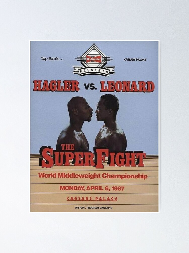"Marvin Hagler vs Sugar Ray Leonard Poster" Poster by PeacefulRiver | Redbubble