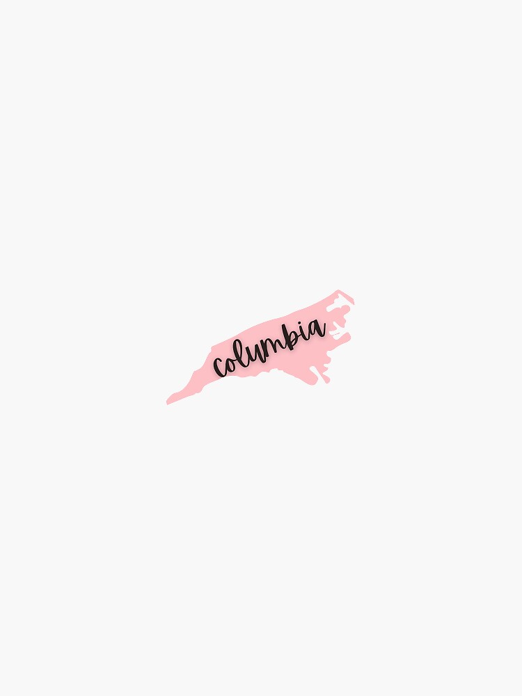 "Pink Cursive Columbia South Carolina " Sticker for Sale by Cyn2460 ...