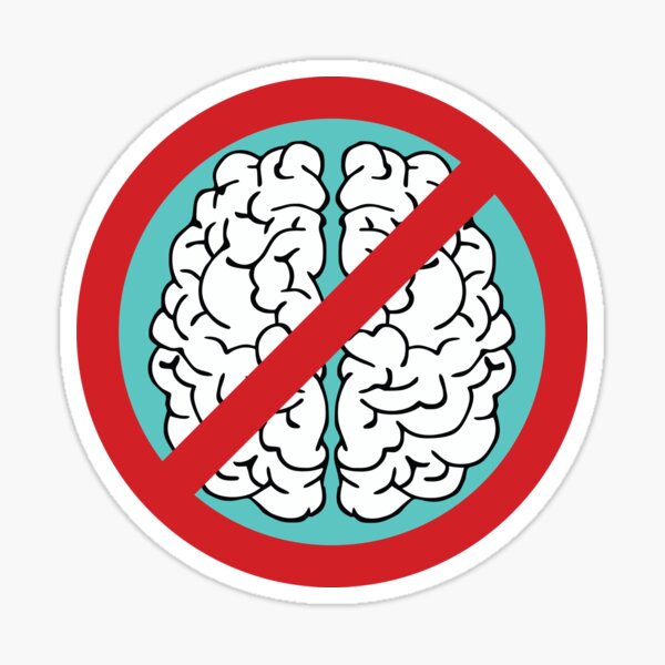 "Nerd Prohibition Sign" Sticker by TheMikis | Redbubble