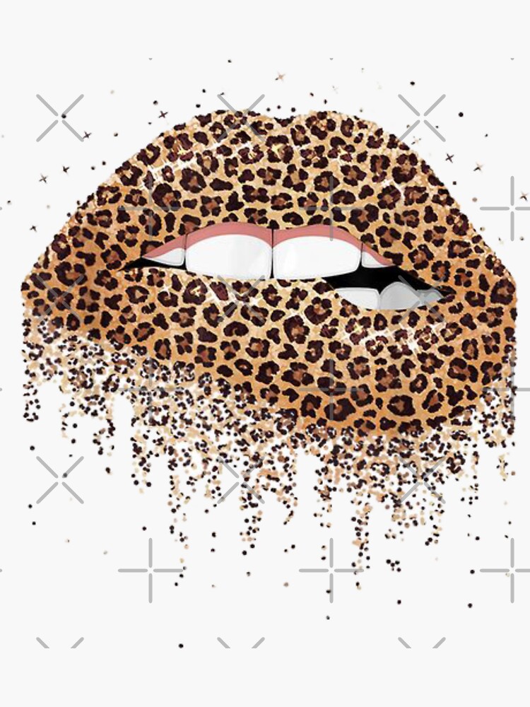"Leopard Lips" Sticker for Sale by Zirrko | Redbubble