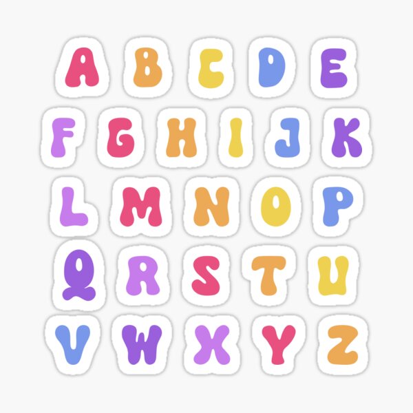 "ABC Alphabet Rainbow" Sticker by MadeByBeata | Redbubble
