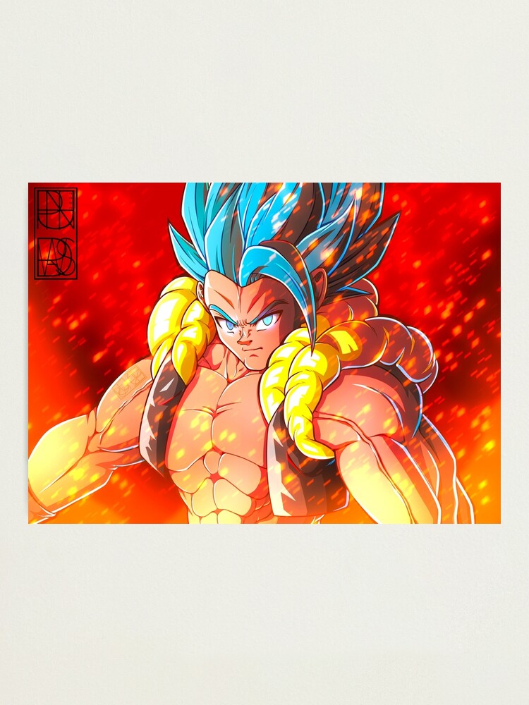 "Gogeta blue redraw" Photographic Print for Sale by PuffinDraws | Redbubble