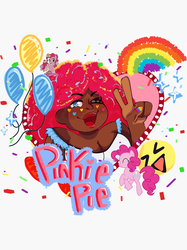"Pinkie Pie" Sticker by MoonDoodlez | Redbubble