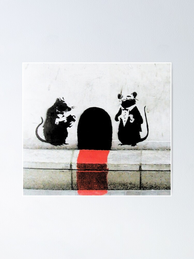 "Banksy - Red Carpet Dinner Service" Poster for Sale by EinsamerBaum ...