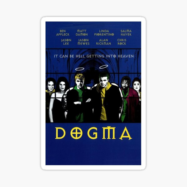 "dogma - 1" Sticker for Sale by bubble-juice | Redbubble
