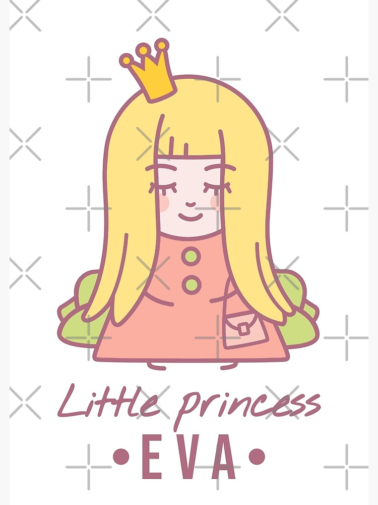 "Little princess Eva | Blonde girl with a crown on her head and a bag ...