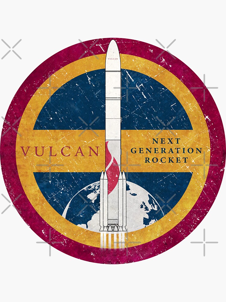 "Vulcan Badge (Next Generation Rocket)" Sticker by BGALAXY | Redbubble