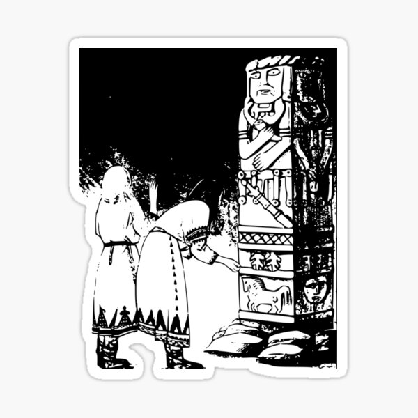 "Svetovid - Slavic Pagan God Print" Sticker for Sale by Brother-B-Brown ...