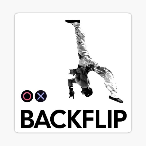 "BACKFLIP" Sticker for Sale by CharbonAnime | Redbubble