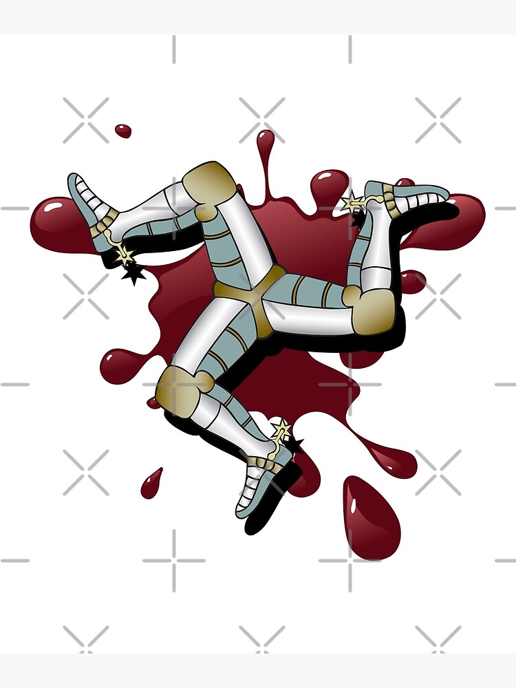 "Isle Of Man Manx Flag 3 Legs Of Man Modern Celtic RED Splash ...