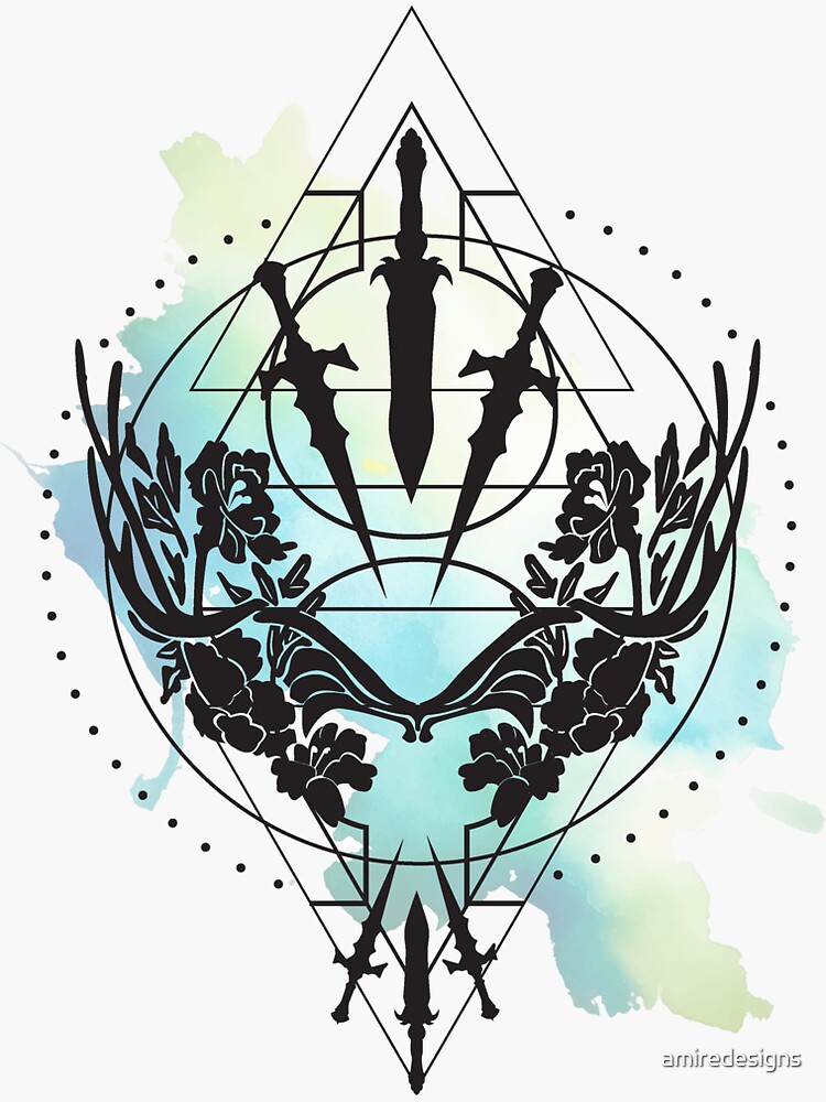 "Keyleth and Vax Minimal " Sticker by amiredesigns | Redbubble