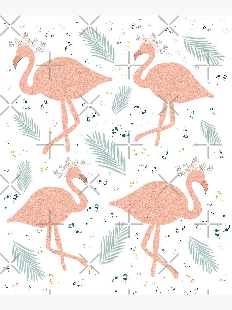 "Elegant Rose gold flamingo patterns " Poster for Sale by Shaimaa1 ...