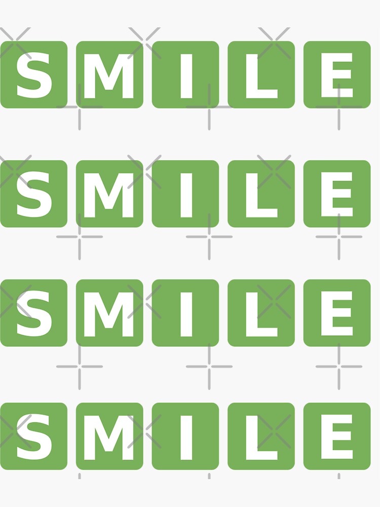 "Wordle Game Smile Word " Sticker for Sale by Teetans | Redbubble