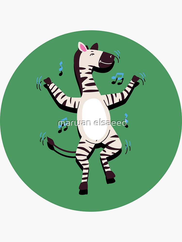 "Dance Zebra zabra" Sticker for Sale by marwanelseed | Redbubble