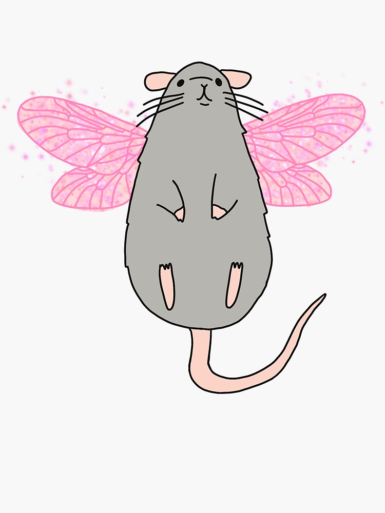 "Fairy rat" Sticker for Sale by maddycd610 | Redbubble