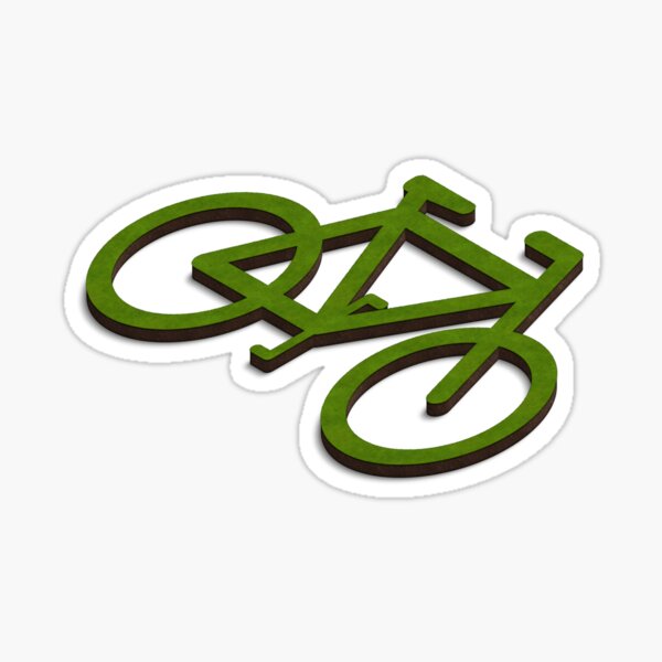 "3d map in the shape of a bicycle." Sticker by stuwdamdorp | Redbubble