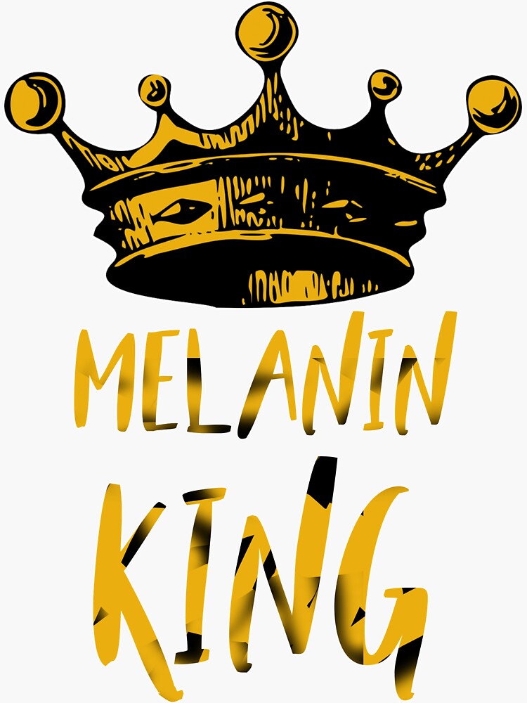 "Melanin King" Sticker for Sale by nuwl | Redbubble