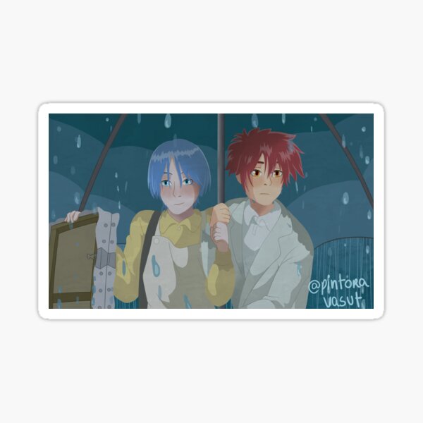 "Sk8 the infinity X The Wind Rises" Sticker by AlyValery | Redbubble