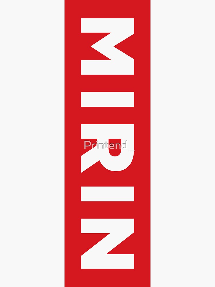 "Mirin Aesthetic Vertical (Red)" Sticker for Sale by Dilic | Redbubble