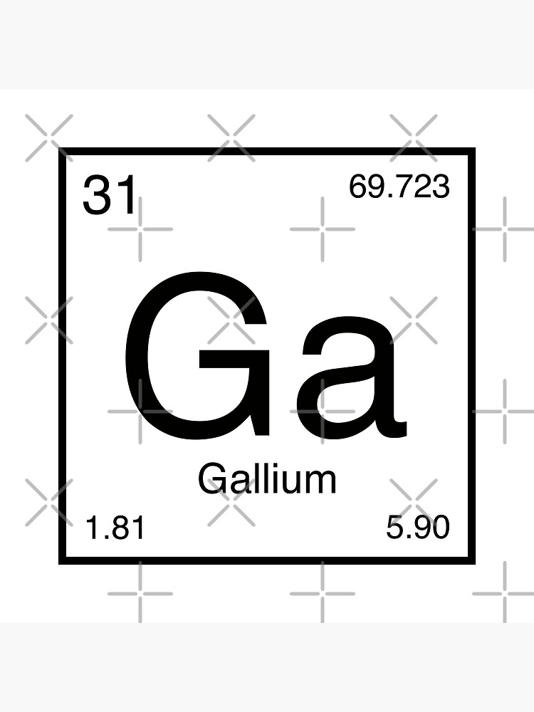 "Gallium Element (black)" Art Print for Sale by AllAboutScience | Redbubble