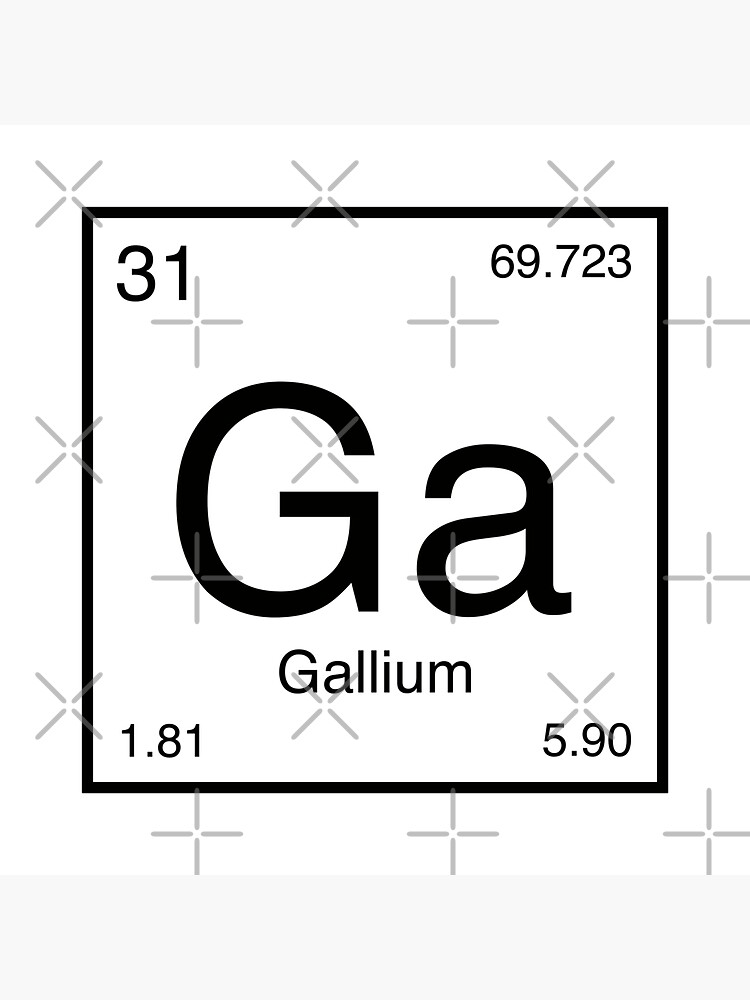 "Gallium Element (black)" Sticker by AllAboutScience | Redbubble