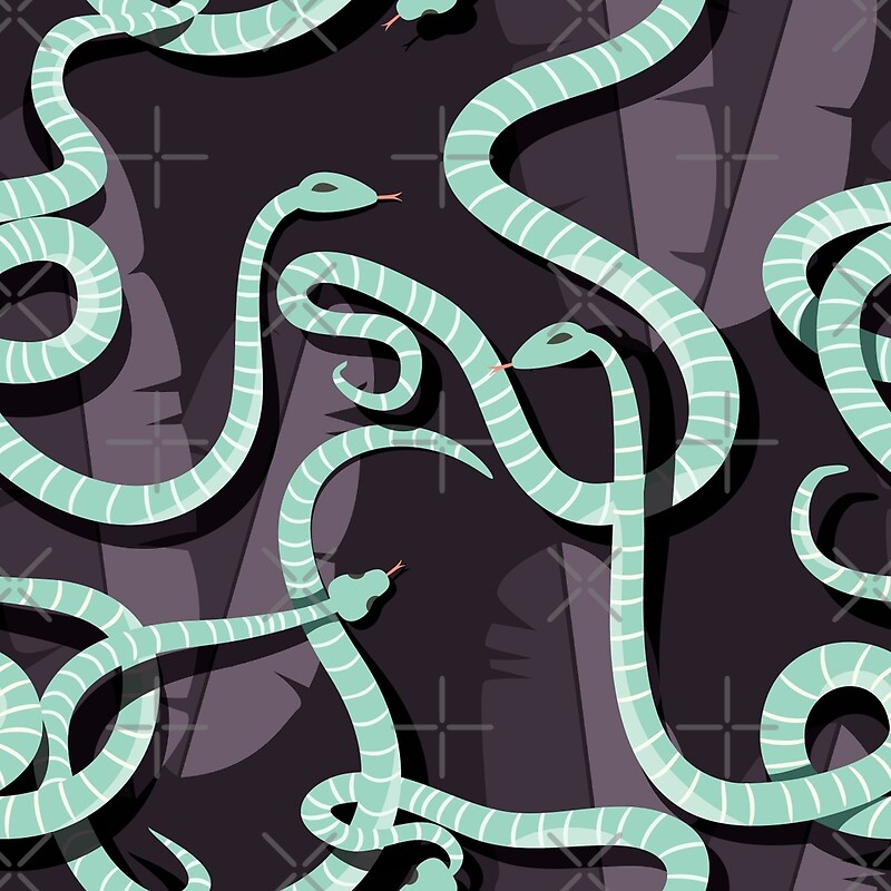 "Snake pattern 003" by BlueLela | Redbubble