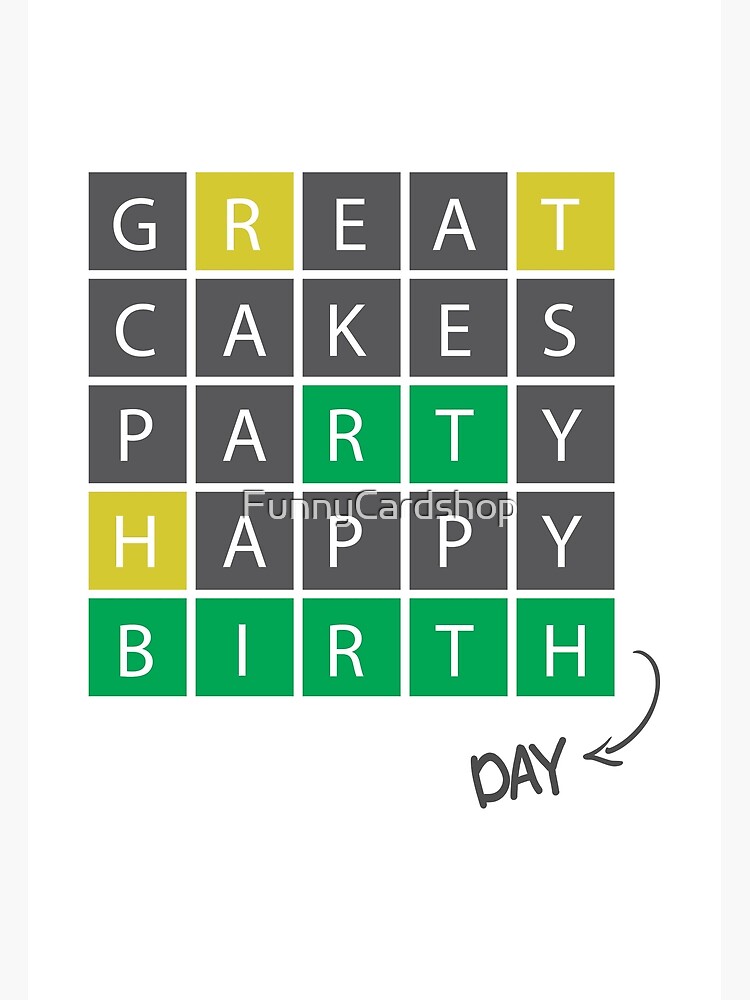 "HAPPY BIRTHDAY, WORDLE, PARTY, CAKES, GREAT, DAD, wordle expert ...
