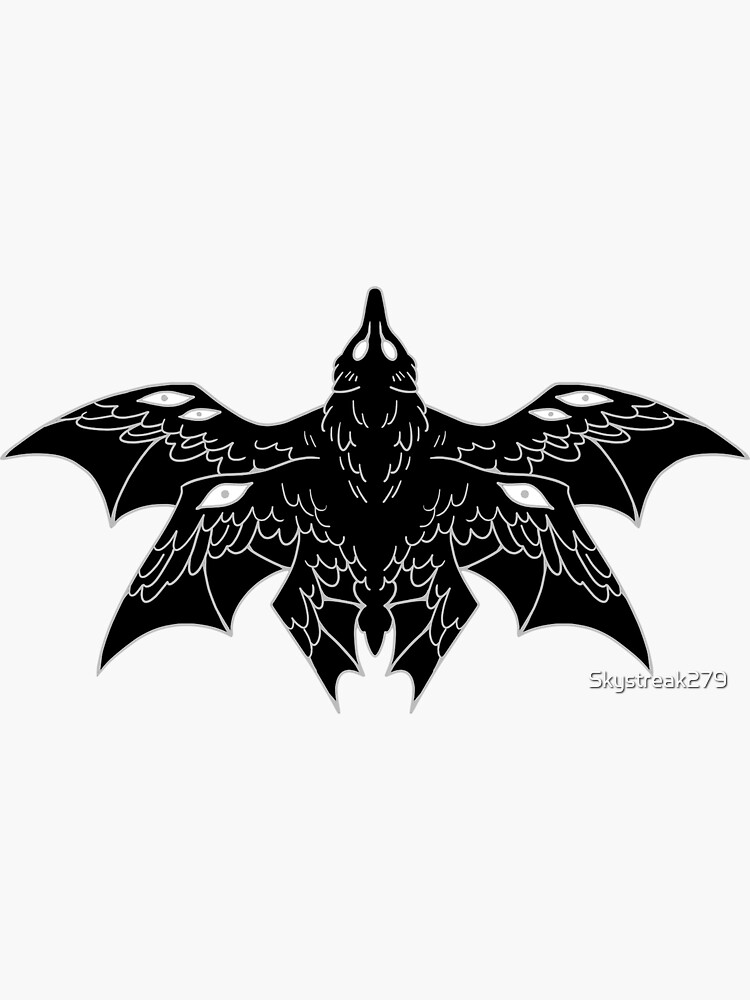 "Black Bat Seraph" Sticker for Sale by Skystreak279 | Redbubble