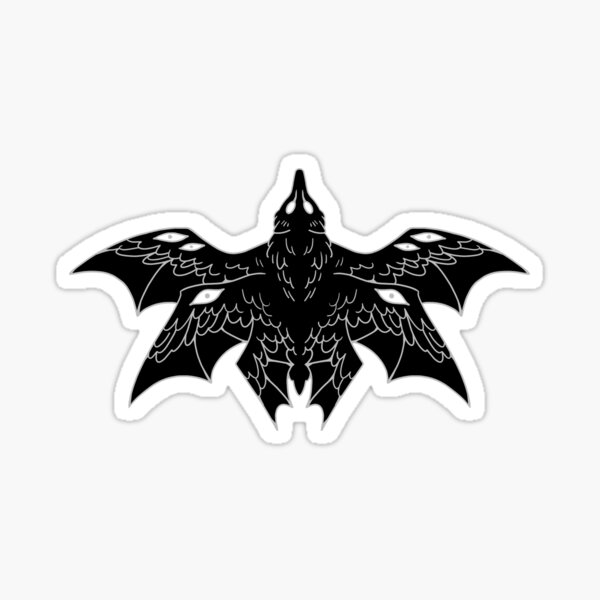 "Black Bat Seraph" Sticker for Sale by Skystreak279 | Redbubble