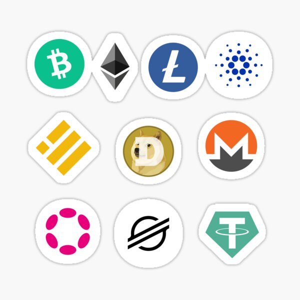 "Top 10 Most Used Cryptocurrencies Sticker Pack | Best Crypto To Invest ...