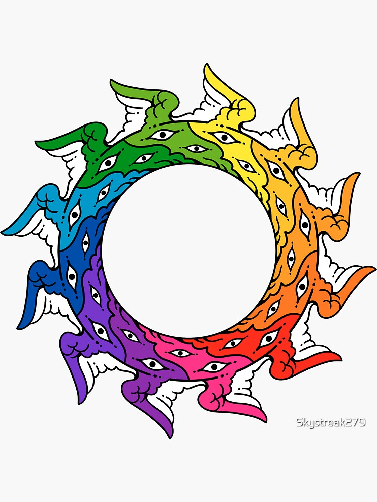 "Colorwheel Angel" Sticker by Skystreak279 | Redbubble