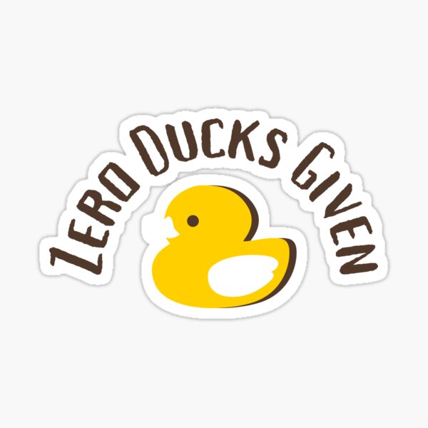 "Zero Ducks Given Funny Design" Sticker by SheringhamFC | Redbubble