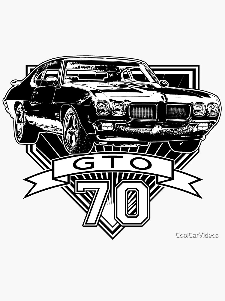 "1970 GTO" Sticker for Sale by CoolCarVideos | Redbubble