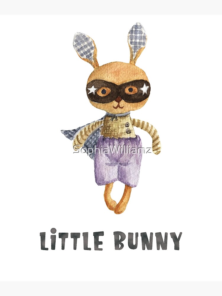 "Cute little bunny bandit" Poster for Sale by SophiaWilliamz | Redbubble