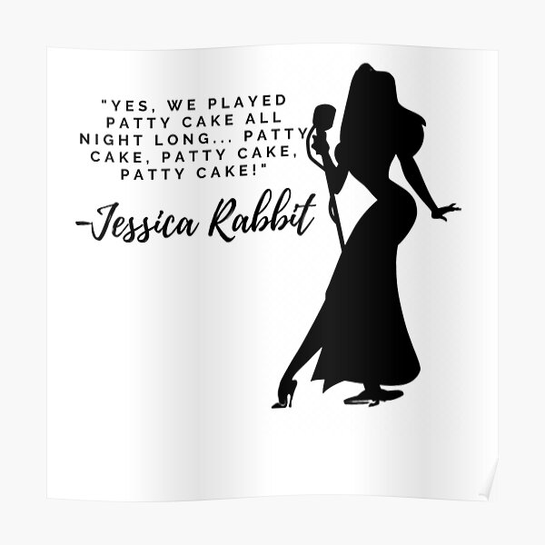 Póster «Patty Cake con Jessica Rabbit de Toon Town - la esposa de Roger ...