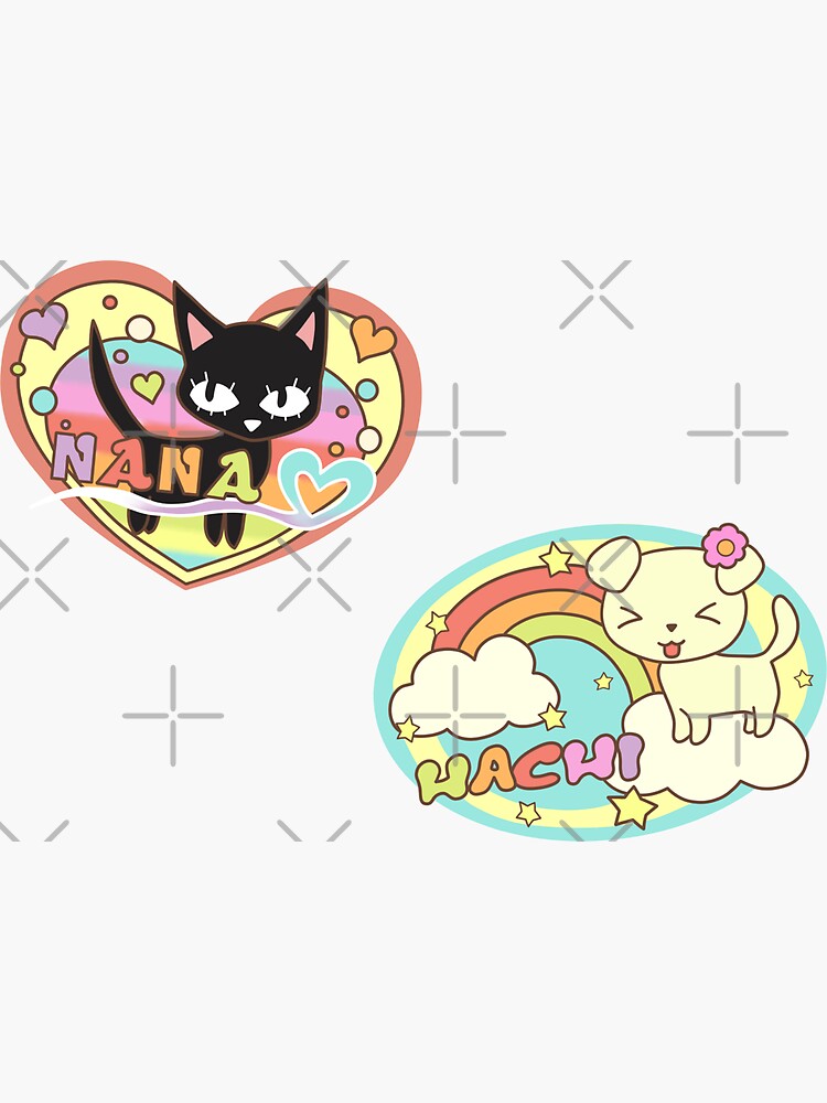 "Nana and Hachi " Sticker for Sale by boniibun | Redbubble