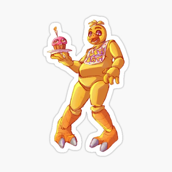"Chica fnaf" Sticker for Sale by c0rruptedrat | Redbubble