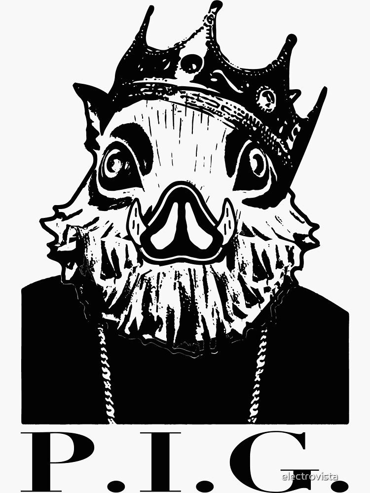 "Notorious PIG Anime Rapper Slayer" Sticker for Sale by electrovista ...