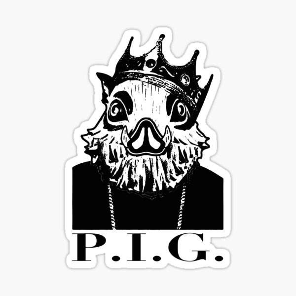 "Notorious PIG Anime Rapper Slayer" Sticker for Sale by electrovista ...