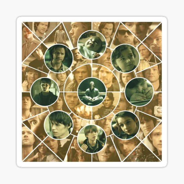 "Sam Winchester Collage" Sticker for Sale by violue | Redbubble