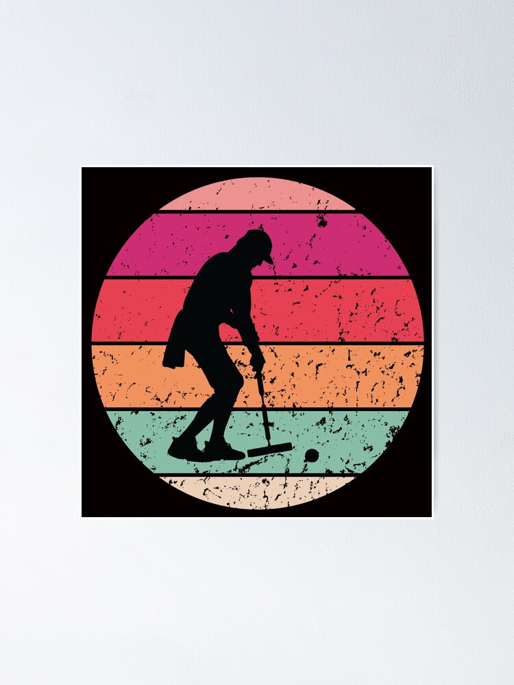 " Vintage Retro Croquet Player, Funny Croquet, Playing Croquet Quote ...