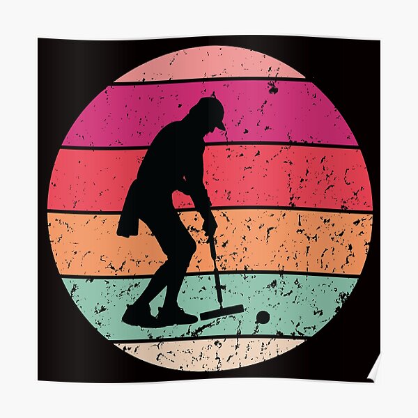 " Vintage Retro Croquet Player, Funny Croquet, Playing Croquet Quote ...