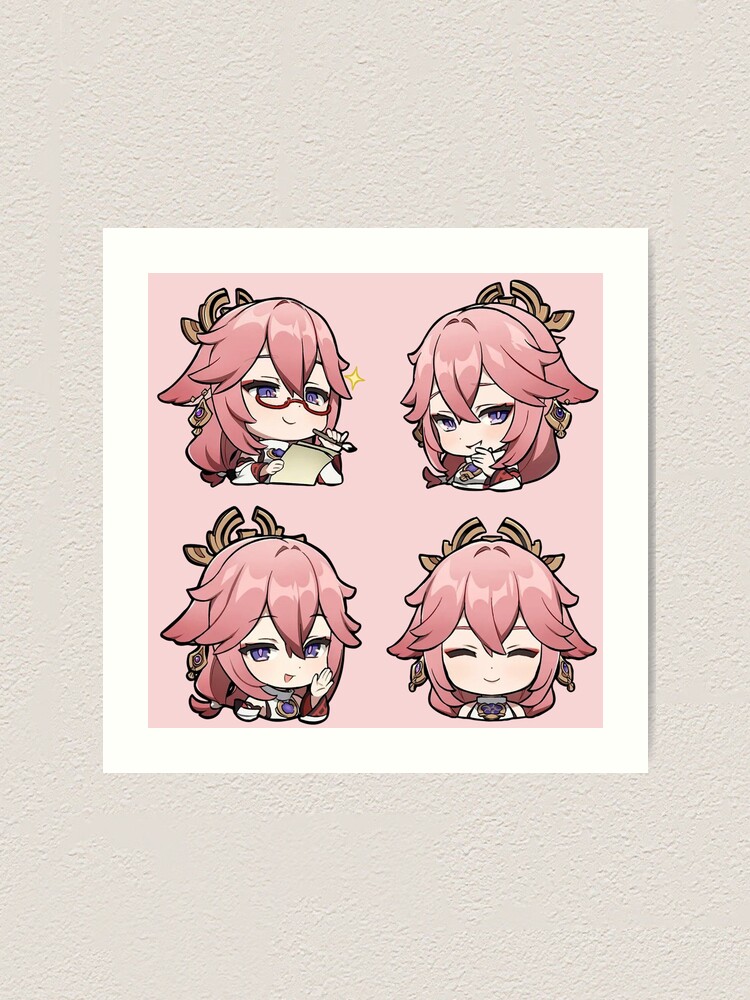 "Chibi Yae Miko - Genshin Impact" Art Print by persephonexx | Redbubble