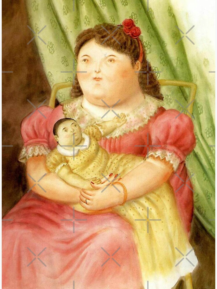 "Fernando Botero - Mother and Child" Sticker by Lenazimmer | Redbubble