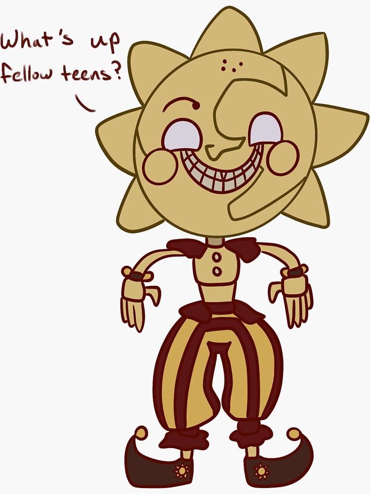 "Sun Fnaf" Sticker for Sale by zodiac-art | Redbubble