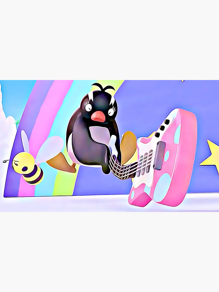 "Pingu noot noot rock star" Sticker by Legendary-stuff | Redbubble