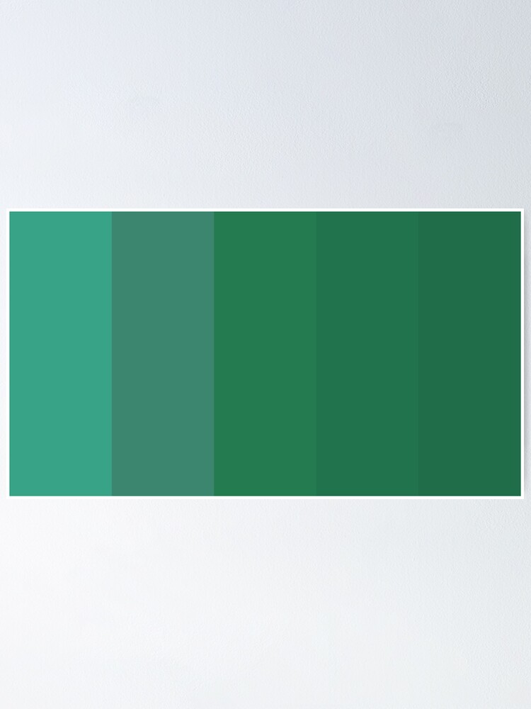 Póster «Verde azulado degradado cinco rayas verticales» de LoloTrends ...