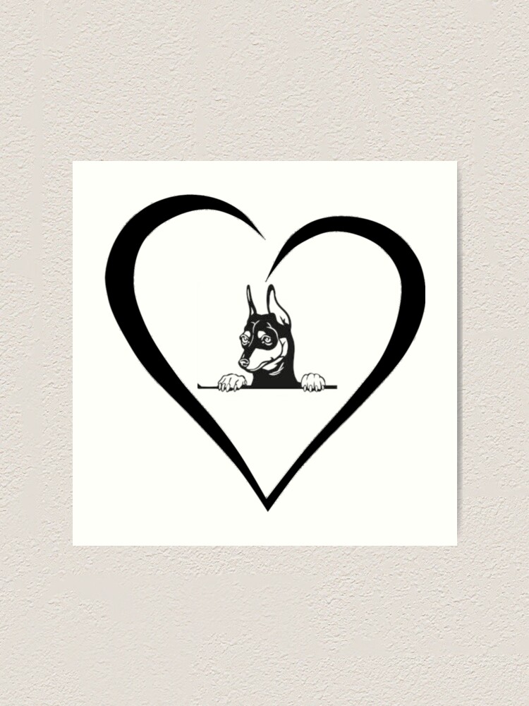 "Puppy Face Silhouette in Black Heart Outline - Second series - Jaxson ...