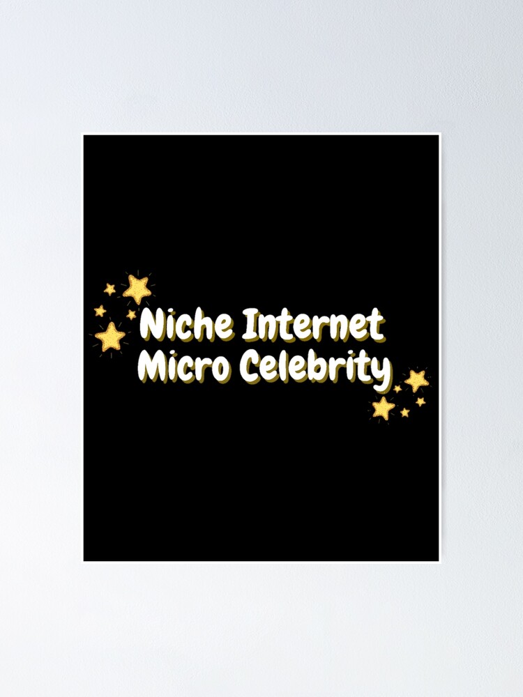 " Niche internet micro celebrity" Poster for Sale by sofiazazi | Redbubble